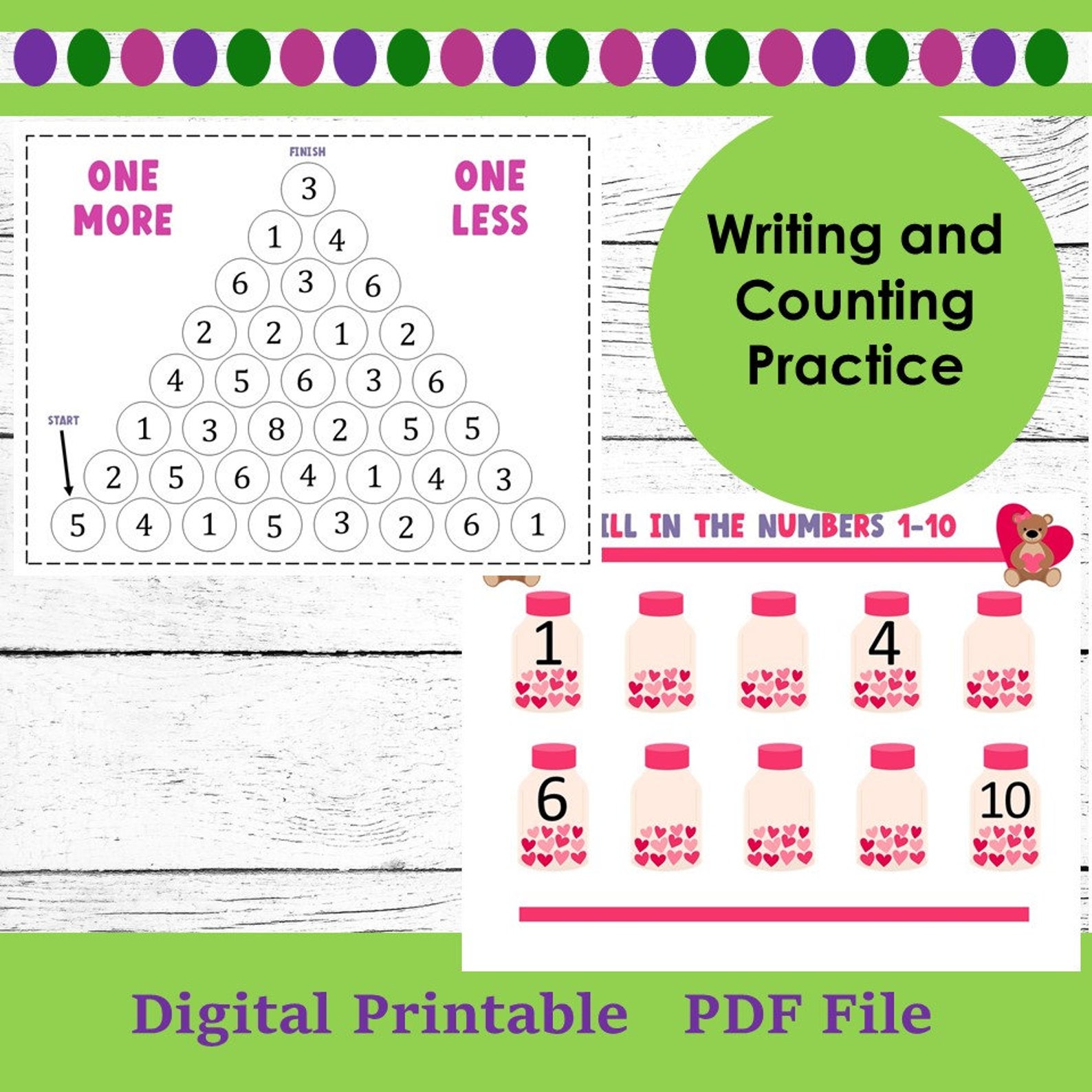 Preschool and Pre-k Valentines Math Activities/math Printable ...