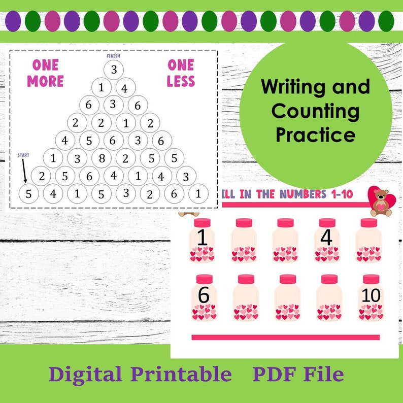 Preschool and Pre-k Valentines Math Activities/math Printable ...