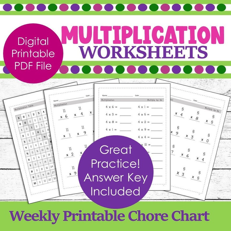 Multiplication Worksheets/facts 2-12/fun Math/multiplication Practice ...