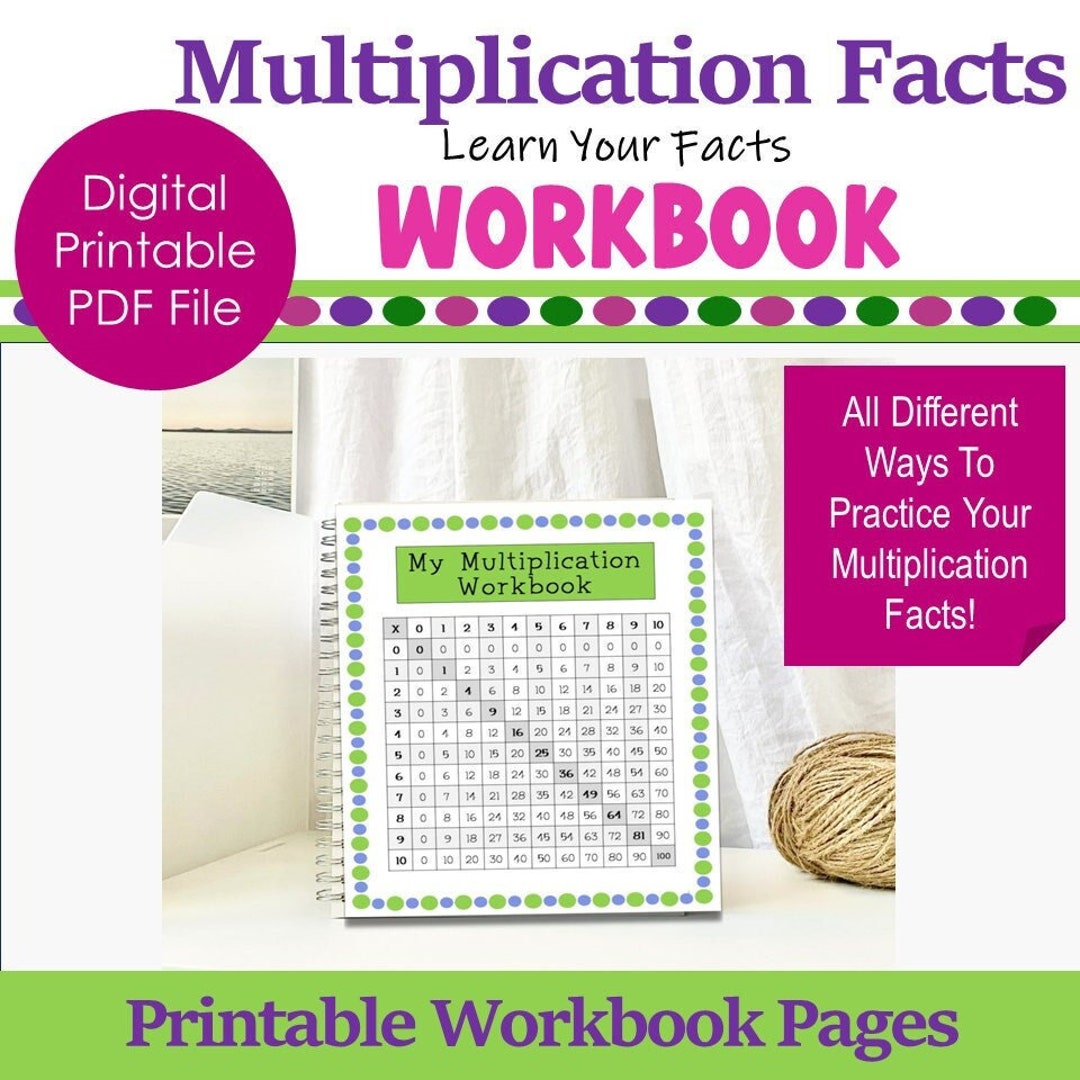 Multiplication Workbook Printable Multiplication Worksheets - Etsy