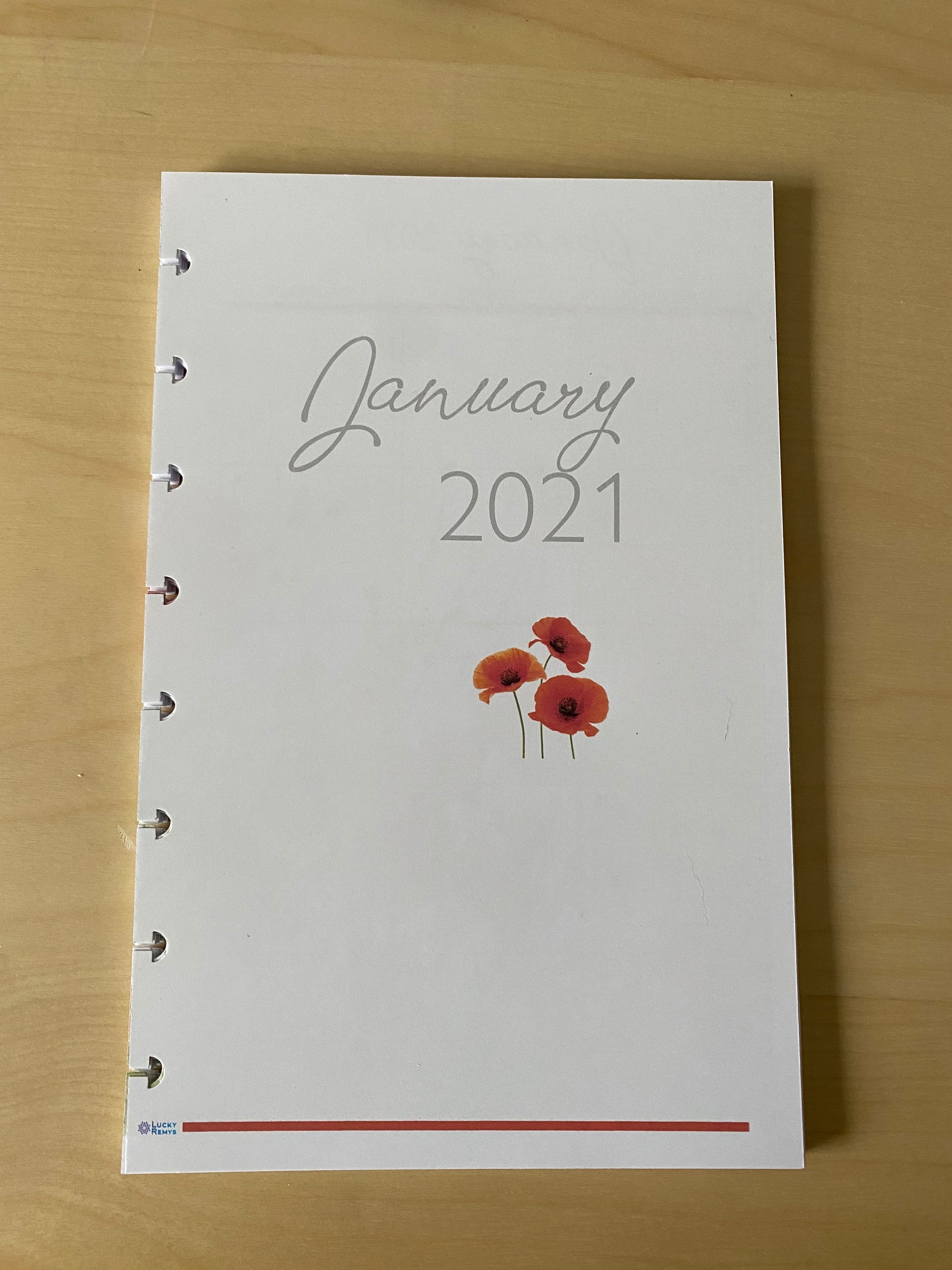 Weekly Disc-bound Calendar Printed Refill / Poppies - Etsy