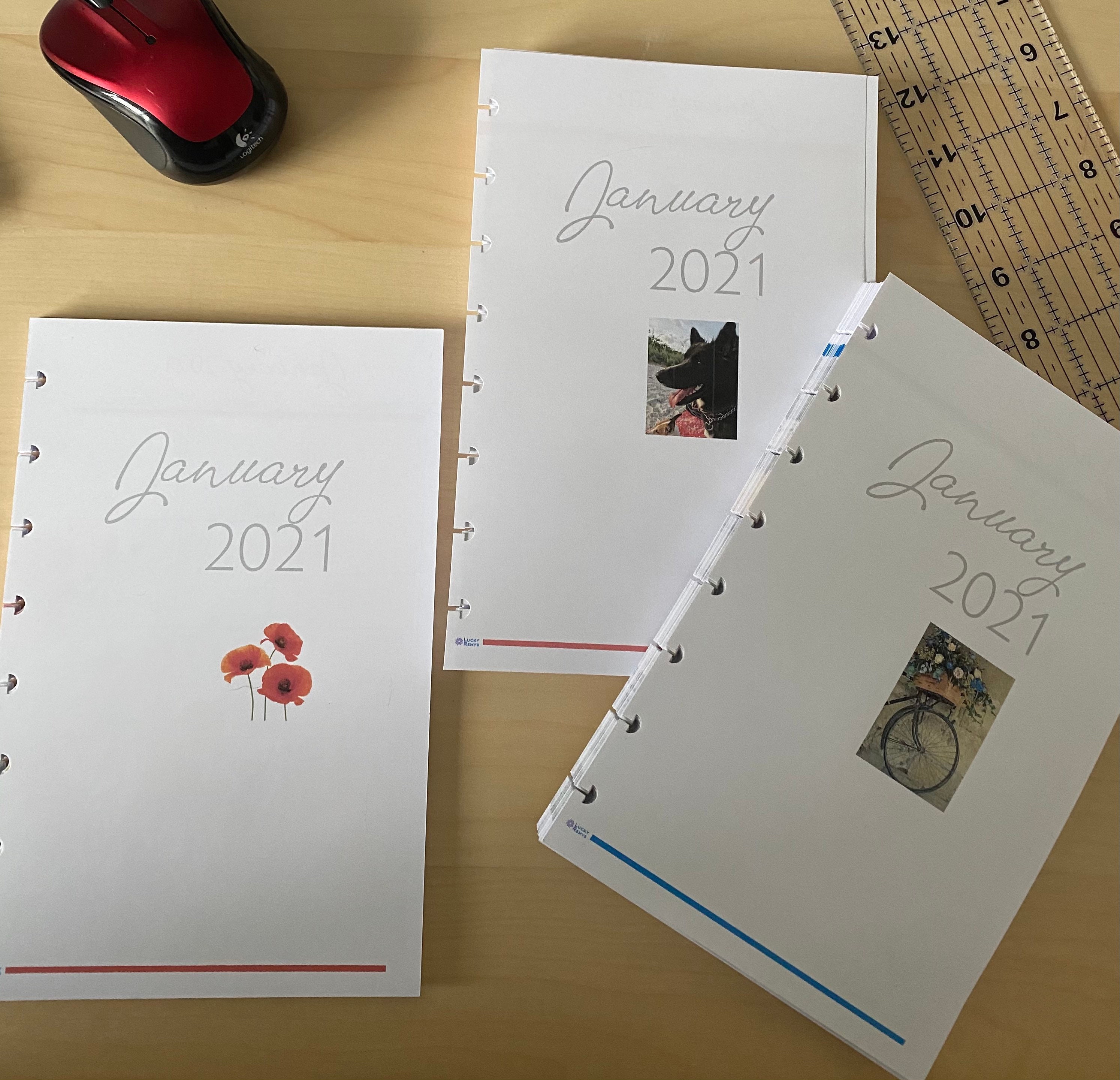 Monthly Combo Disc-bound Printed Calendar Refill & to Do Lists other ...