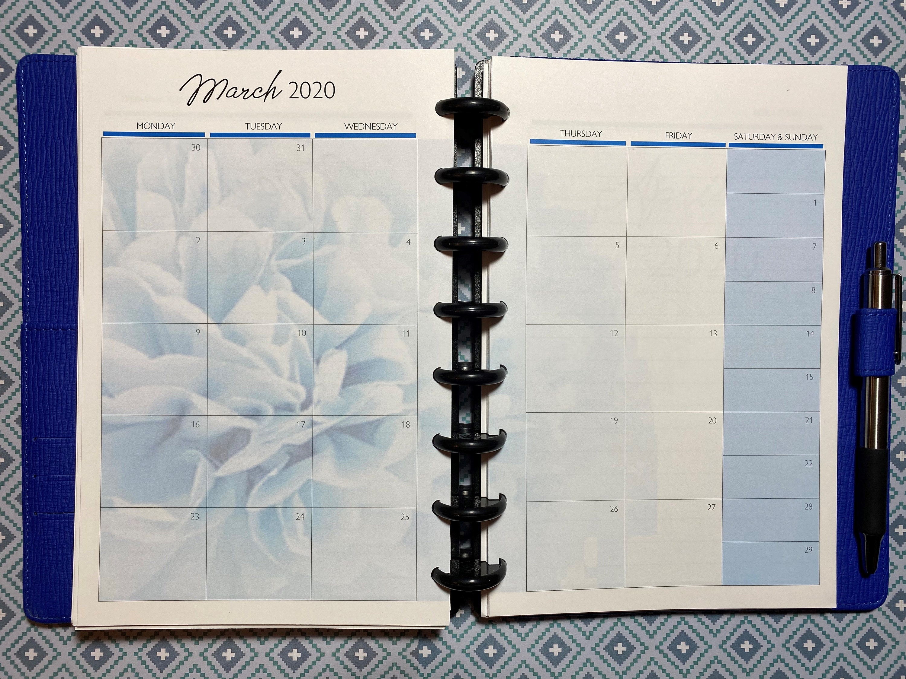 Monthly Combo Disc-bound Printed Calendar Refill & to Do Lists ...