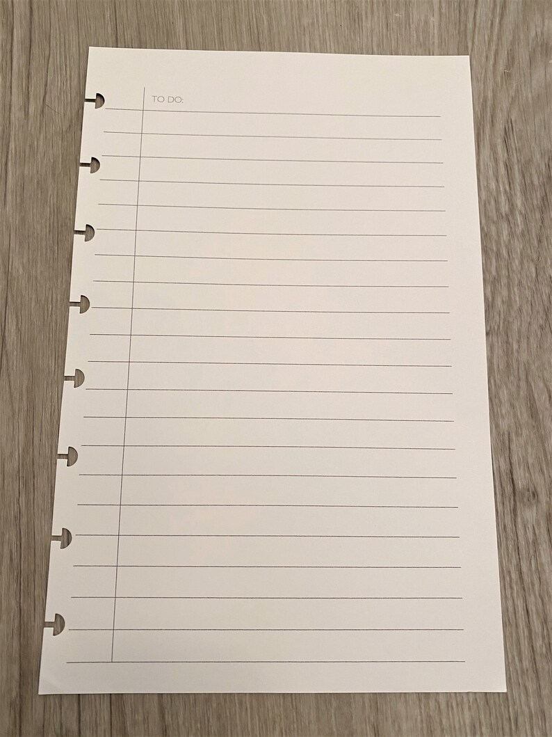 To Do Lists Disc-bound Planner Refill - Etsy