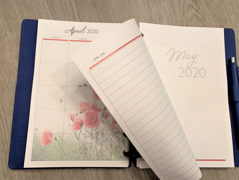 Monthly Combo Disc-bound Printed Calendar Refill & to Do Lists (other ...