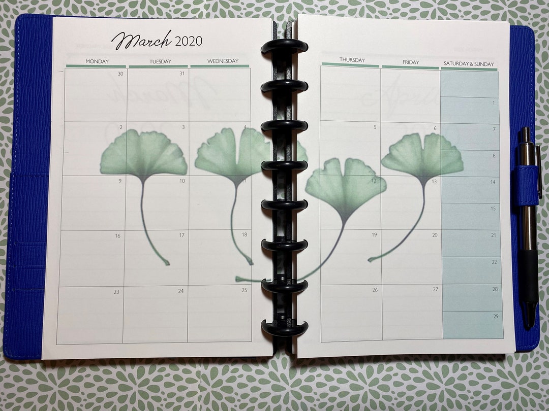 Monthly Combo Disc-bound Printed Calendar Refill & to Do Lists - Etsy