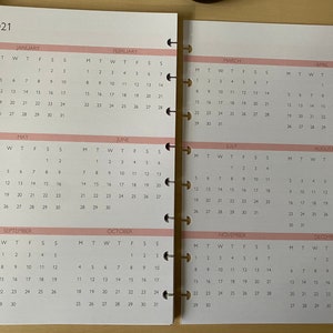 Monthly Disc-bound Printed Calendar Refill (custom Date Options) - Etsy