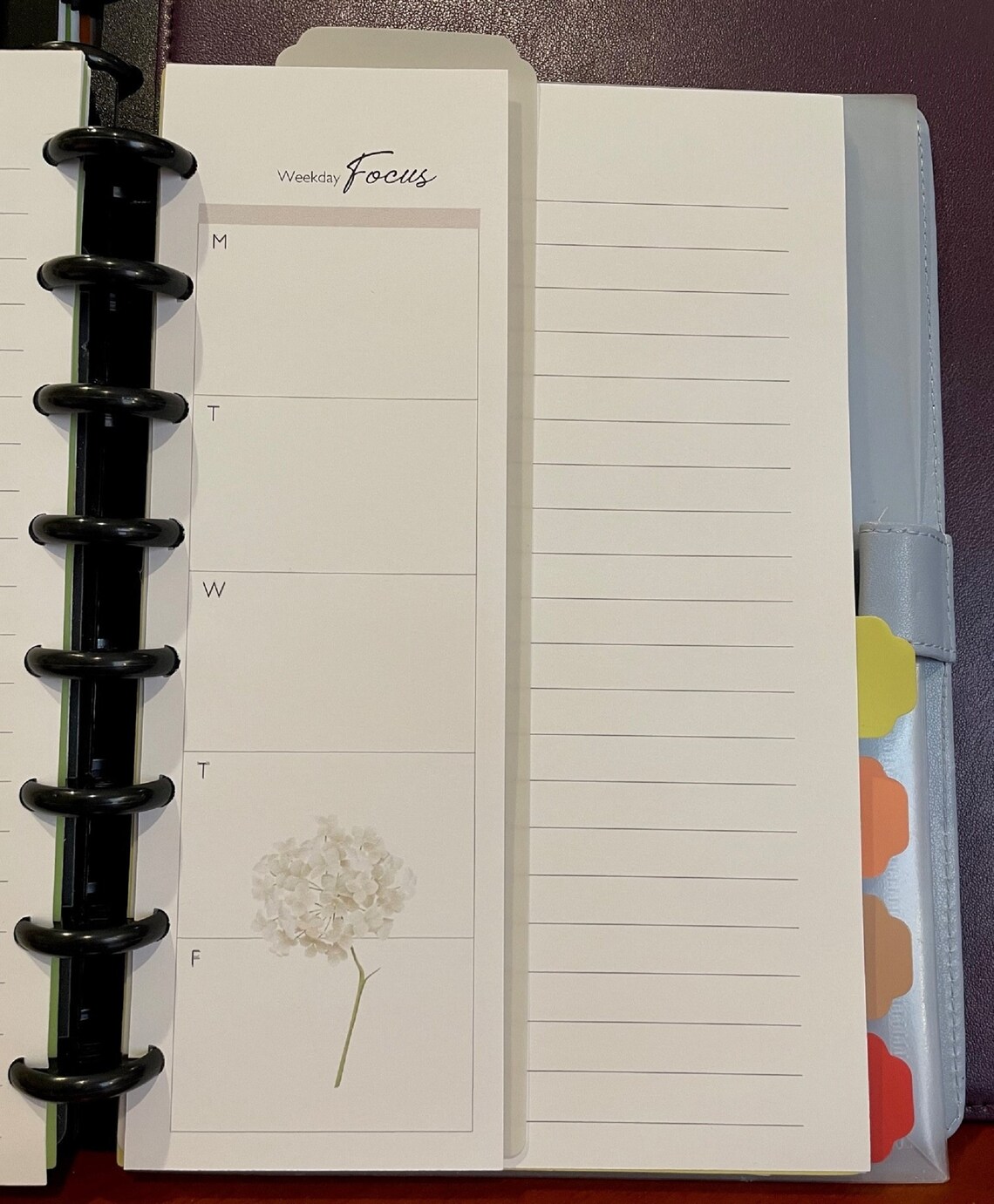 Weekday Focus Slim/half Pages for Disc-bound Planners / Calendars - Etsy