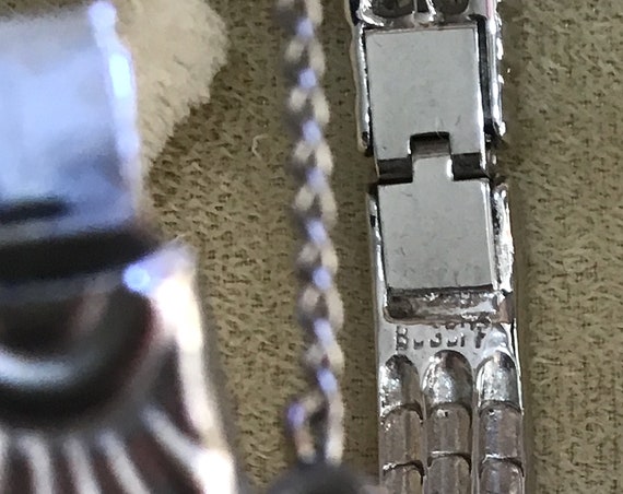 Jewels by Bogoff 1940's Bracelet & Display Case. Rhod… - Gem