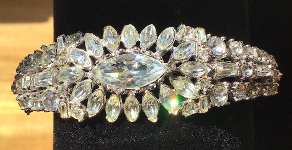 Jewels by Bogoff 1940's Bracelet & Display Case. Rhod… - Gem