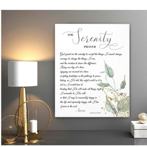 Serenity Prayer Canvas Print Full Version Serenity Prayer | Etsy