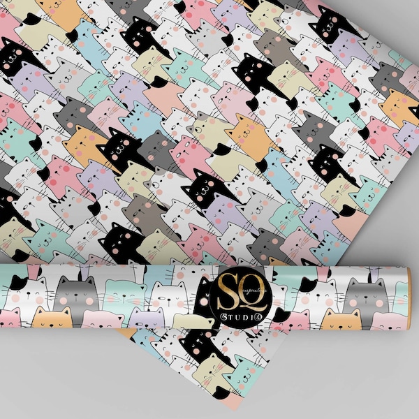 Cat Wrapping Paper - Etsy