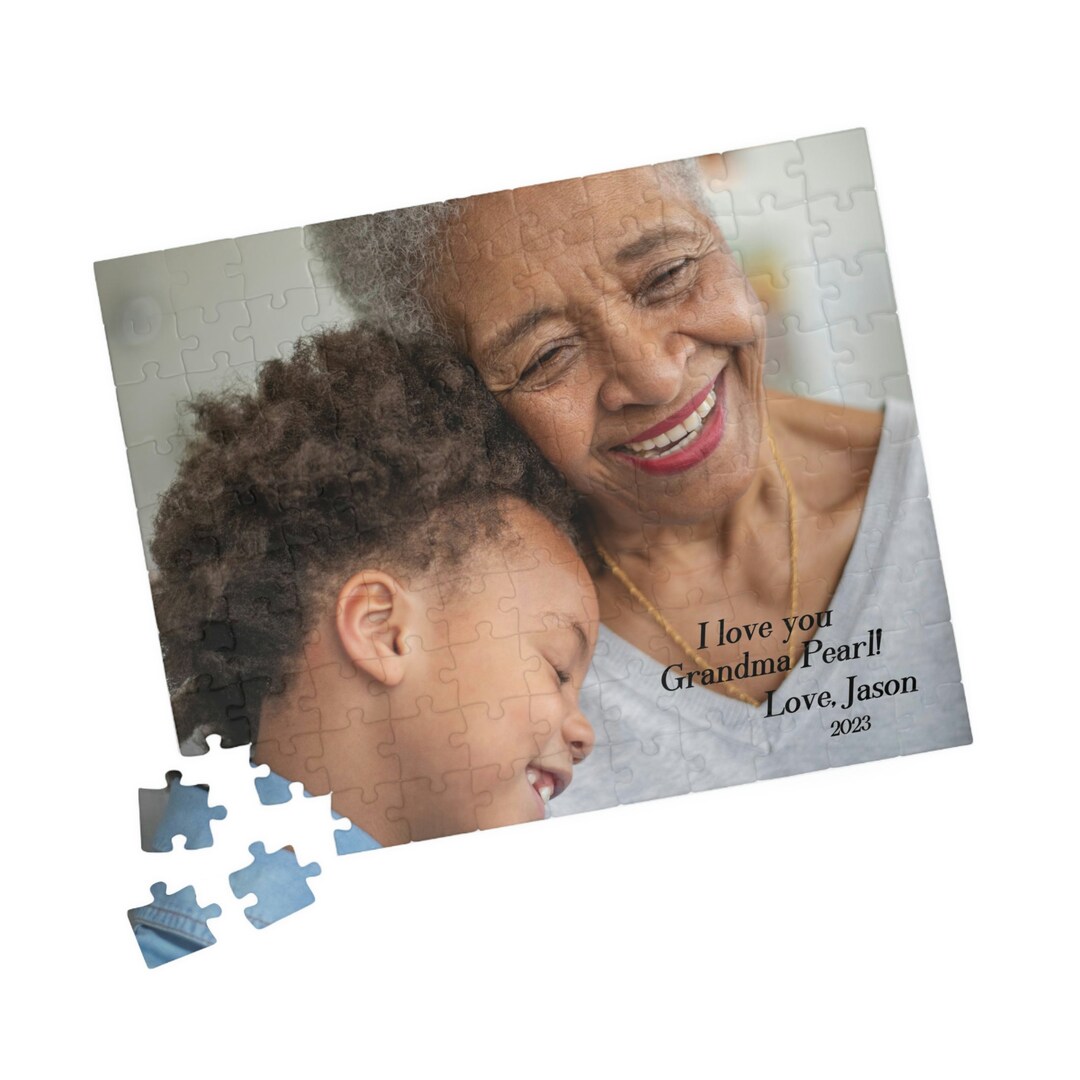 Personalized Grandparent Photo Puzzle, 4 Sizes, Custom Gift Jigsaw ...
