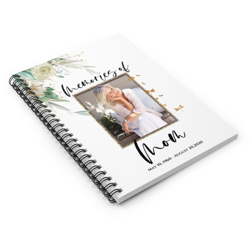 Memorial Journal Personalized Photo Memorial Gift Spiral - Etsy