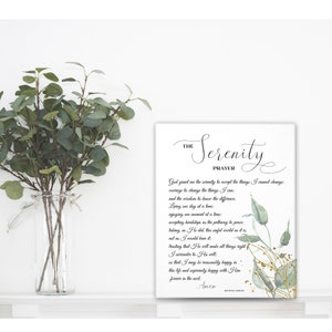 Serenity Prayer Canvas Print Full Version Serenity Prayer | Etsy