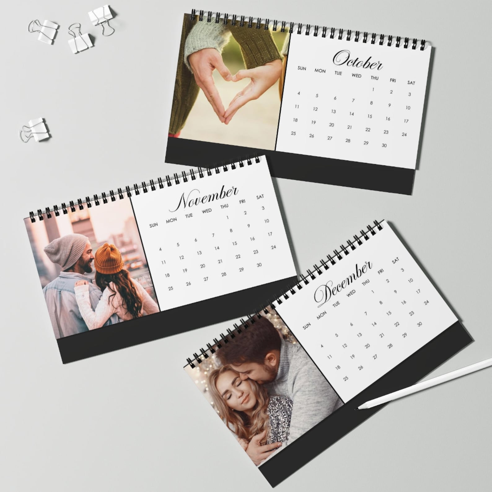 Personalized Couple's Photo Desk Calendar Wedding Photo - Etsy