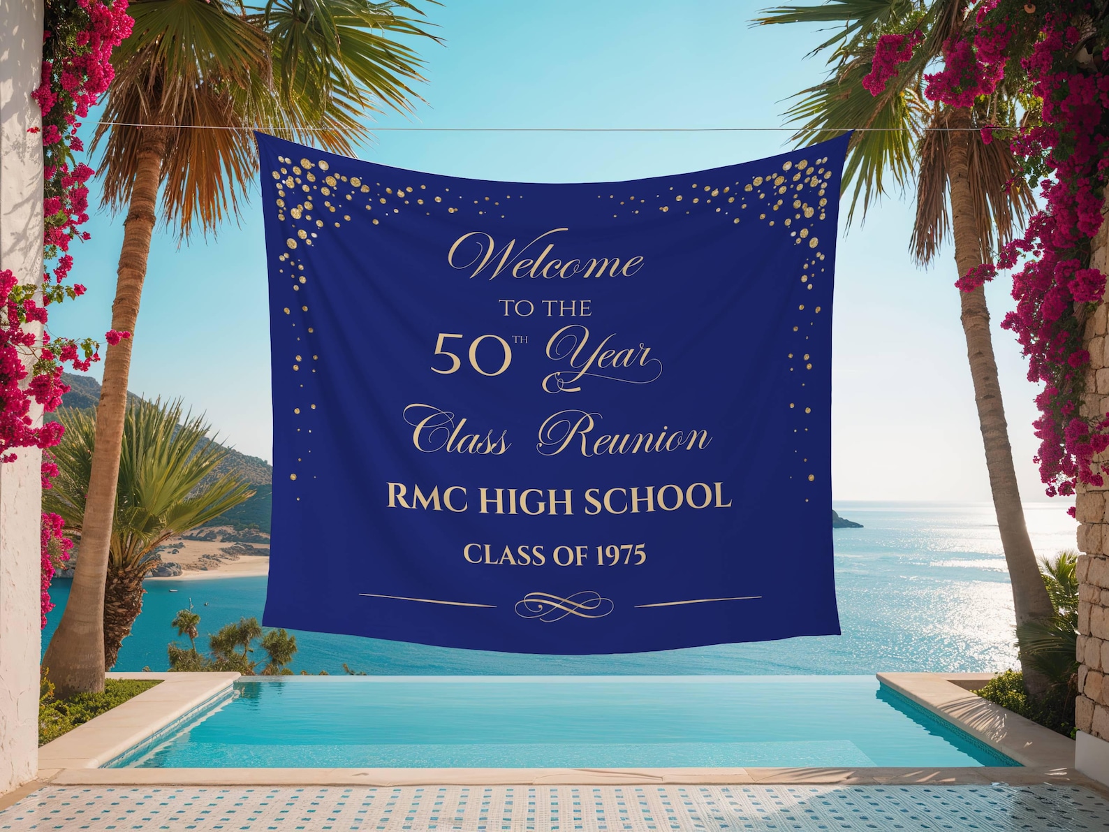 Personalized Class Reunion Banner, Reunion Sign Tapestry, Any Year ...