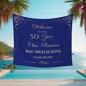 Personalized Class Reunion Banner, Reunion Sign Tapestry, Any Year ...