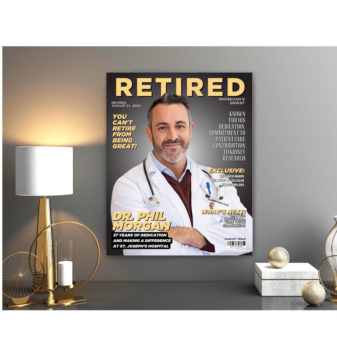 Personalized Photo Retirement CANVAS Print for Physician, Doctor ...