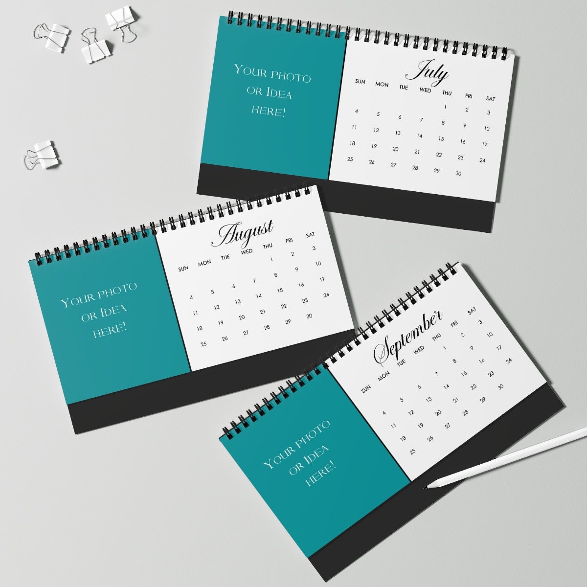 Personalized Your Design Photo Quote Desk Calendar, Gift Calendar sold ...