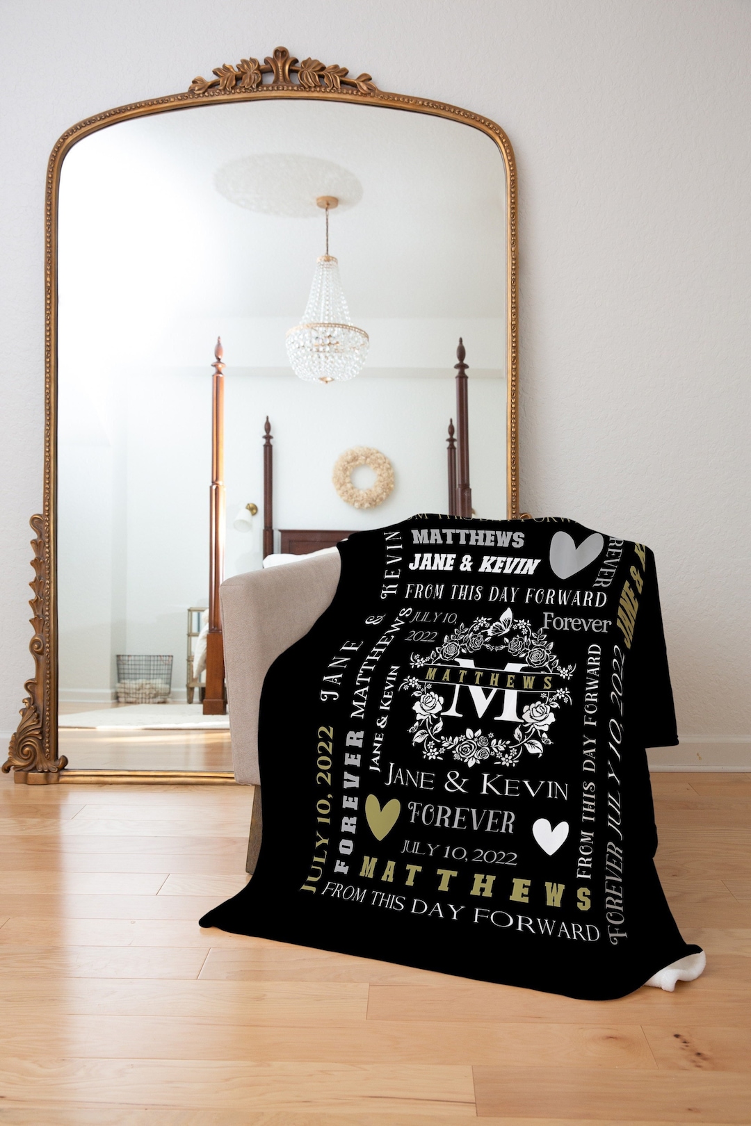 Personalized Couples Blanket Wedding Date Est. Blanket - Etsy