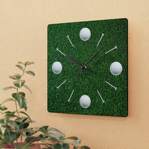 Golf Lover's Clock, Golf Ball Clock, Games Room Clock, Sport's Room ...