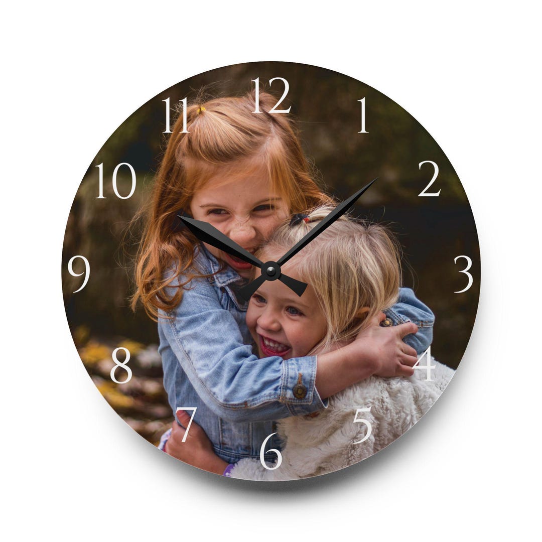 Custom Photo Wall Clock, Personalized Clock With Picture - Birthdays ...
