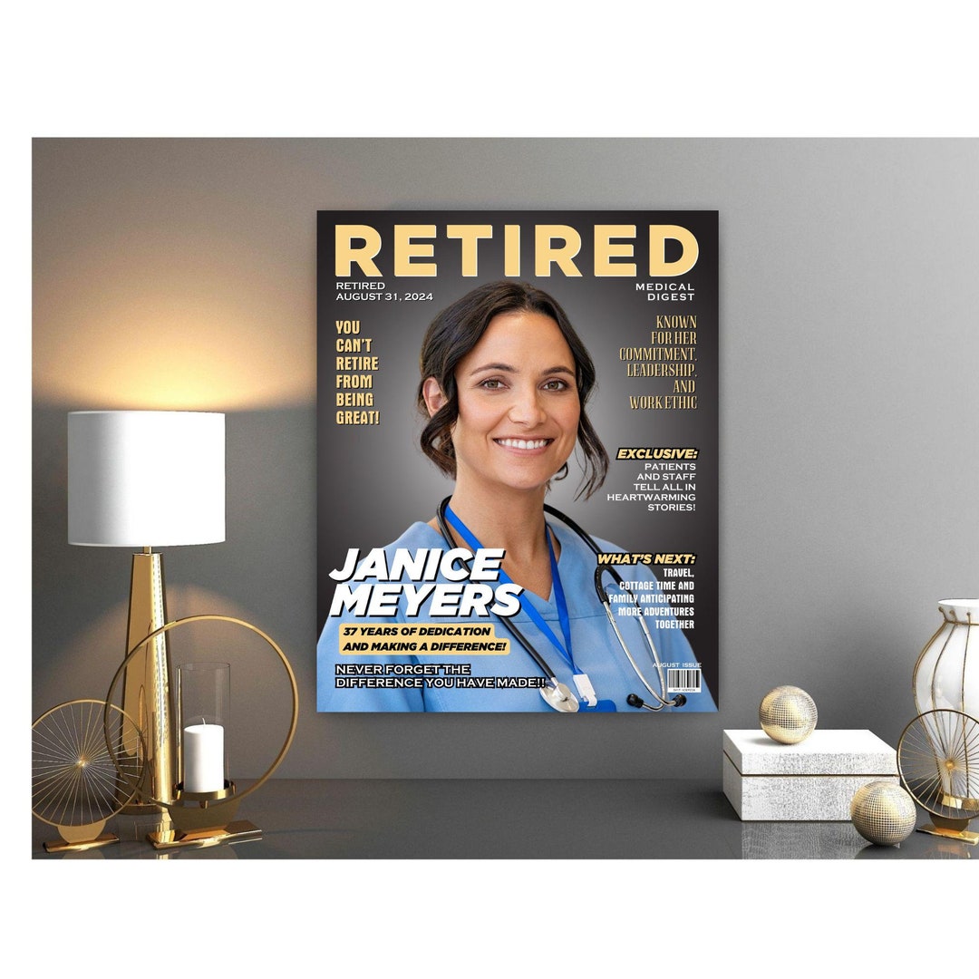Personalized Photo Retirement CANVAS Print for Nurse Doctor, RT, Vet ...