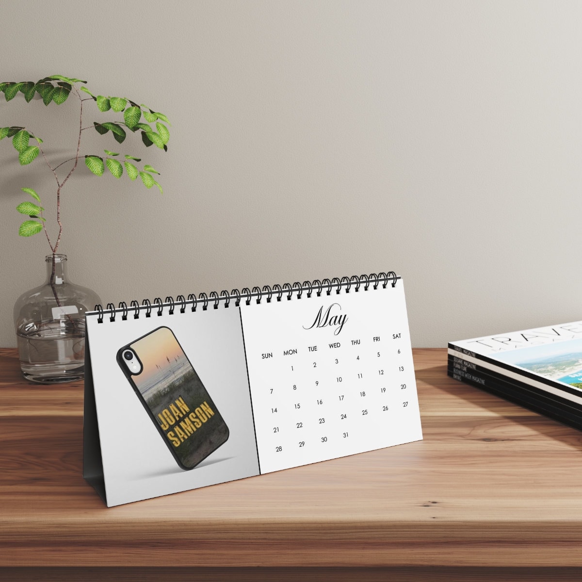Personalized Business or Personal Desk Calendar, Every Month Name ...
