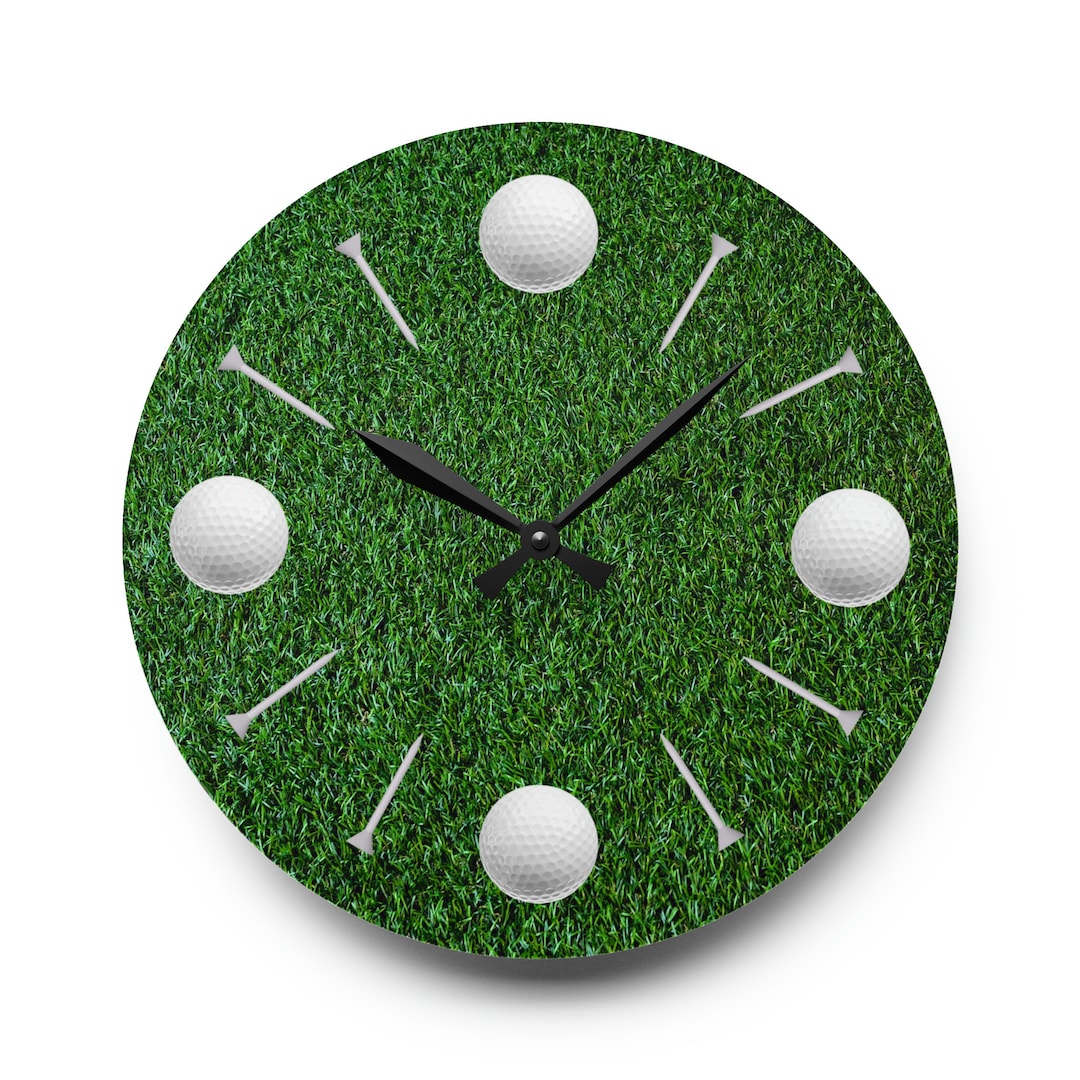 Golf Lover's Clock, Golf Ball Clock, Games Room Clock, Sport's Room ...