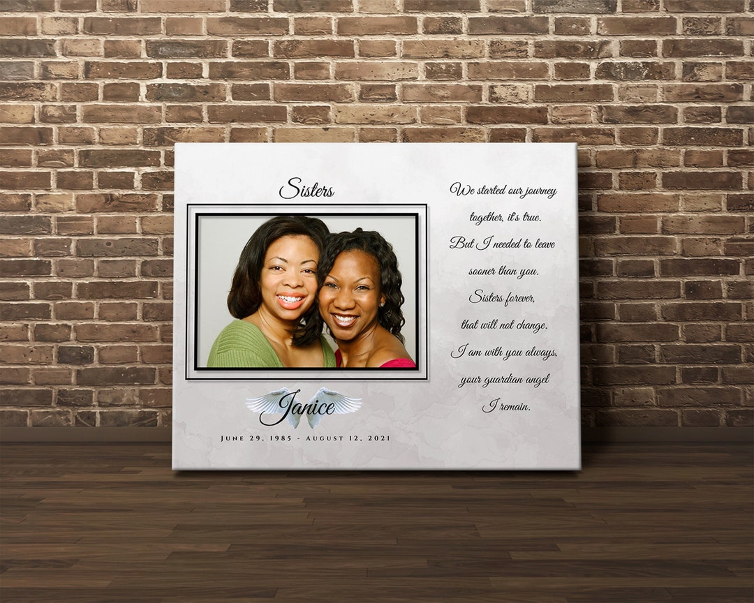 Personalized Photo Memorial Canvas Print Loss of Loved One - Etsy