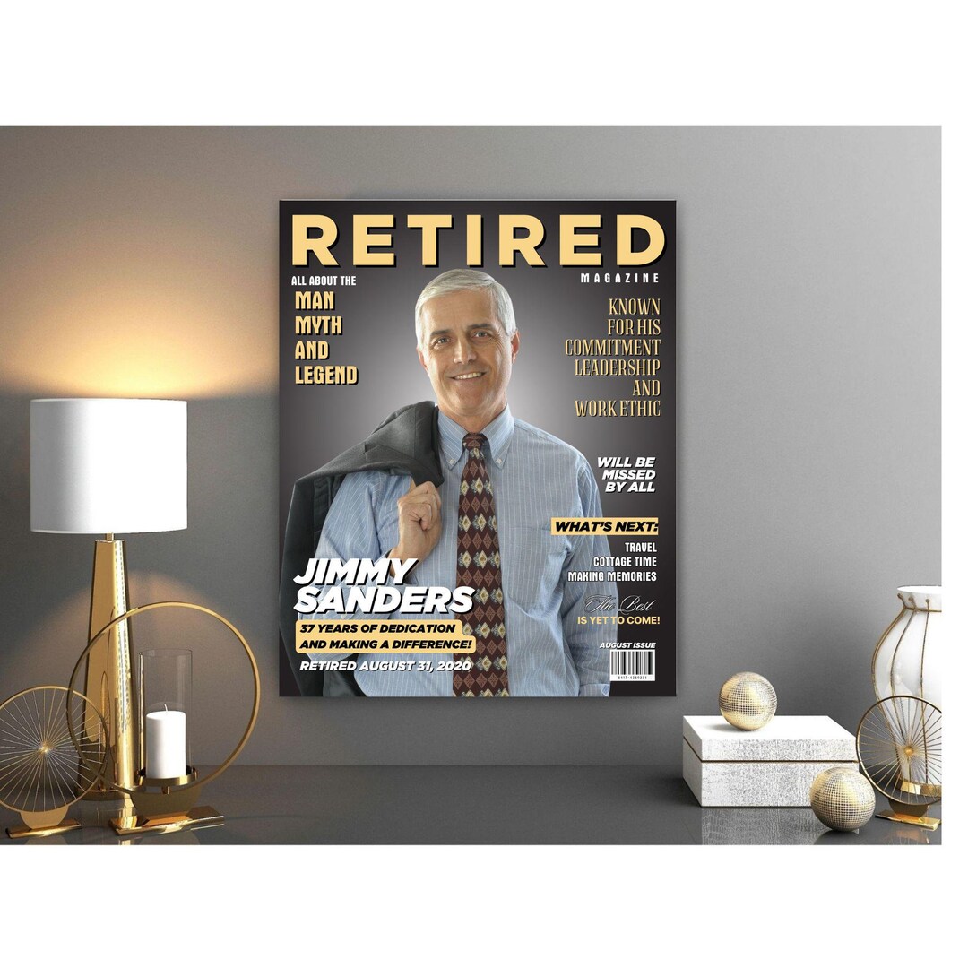 Personalized Photo Retirement CANVAS Print for Man, the Man, the Myth ...