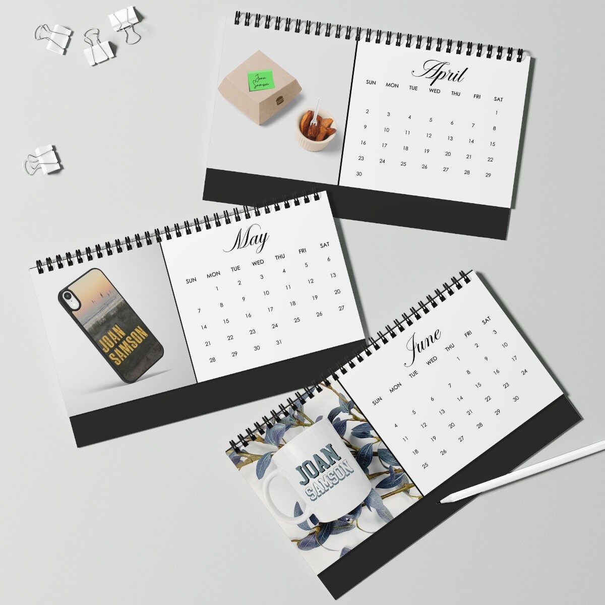 Personalized Business or Personal Desk Calendar, Every Month Name ...