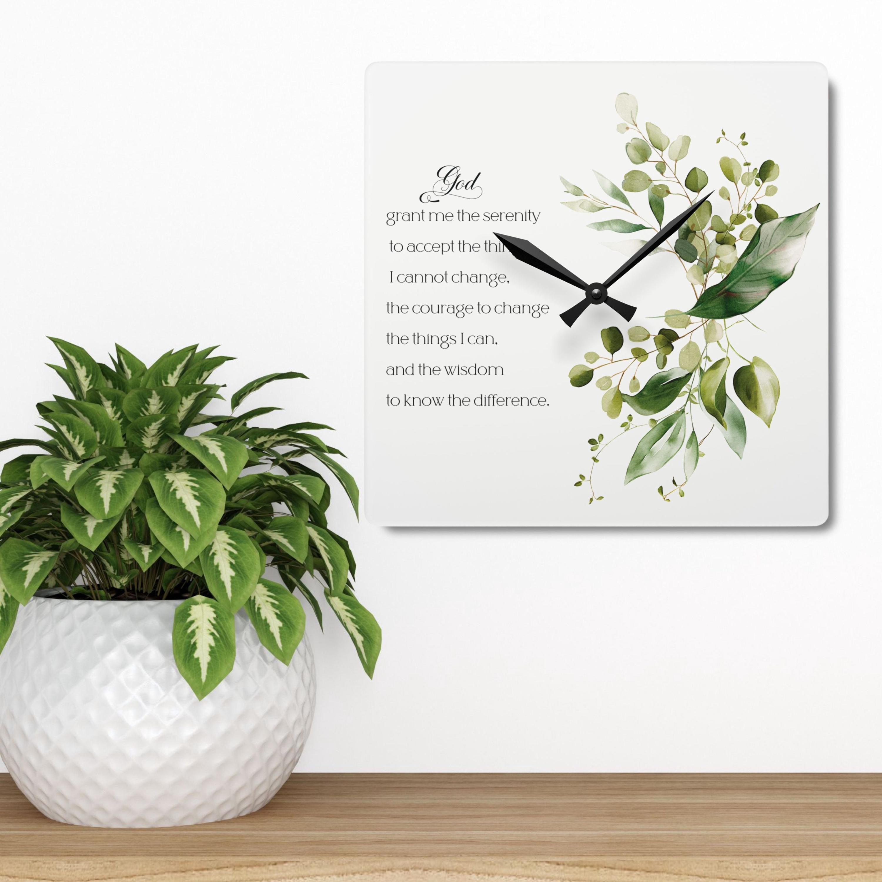 Gorgeous Serenity Prayer Clock , Boho Elegant Prayer Clock, Religious ...