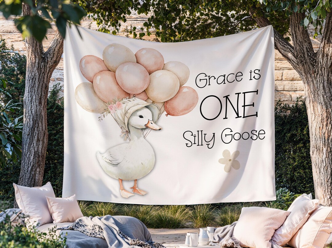 Personalized One Silly Goose Birthday Banner 1st Birthday Silly Goose ...