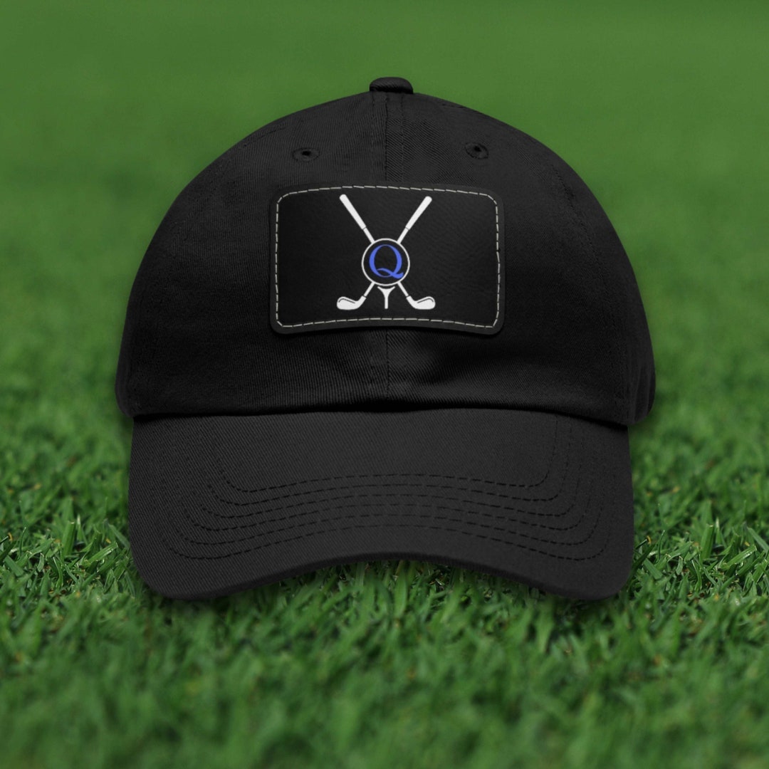 Personalized Golf Gift for Man or Woman, Hat With Faux Leather Patch ...