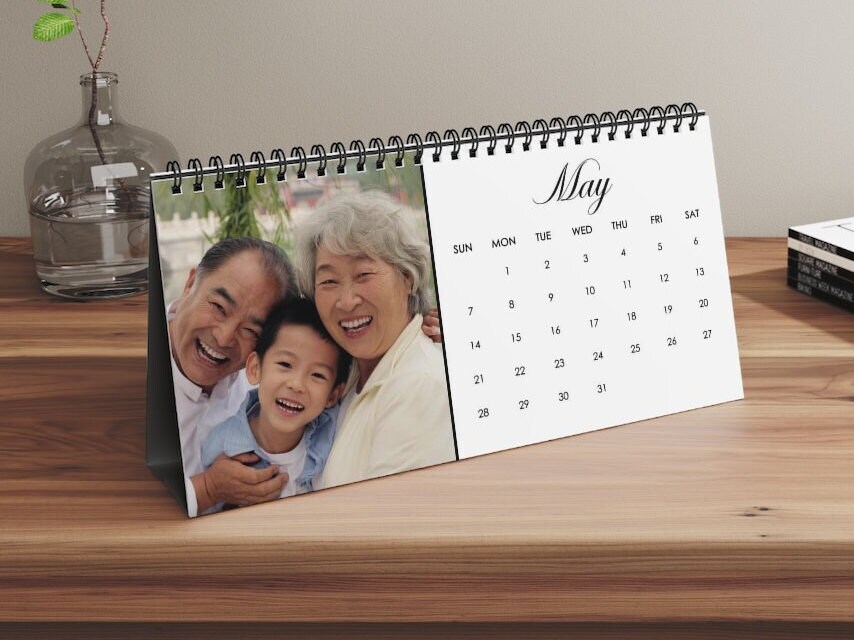 Personalized Photo Desk Calendar Family Photo Desk Calendar - Etsy