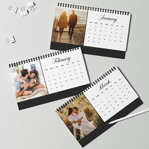 Personalized Couple's Photo Desk Calendar, Wedding Photo Desk Calendar ...