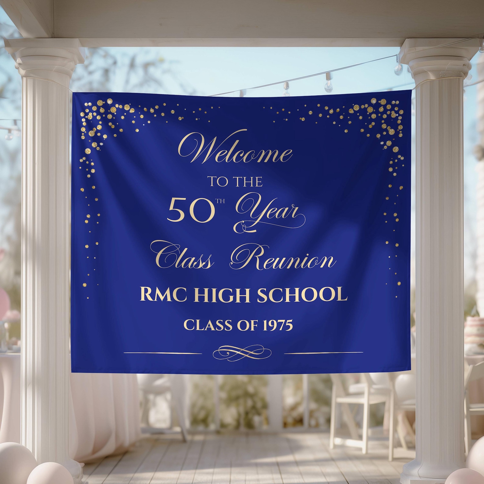 Personalized Class Reunion Banner, Reunion Sign Tapestry, Any Year ...
