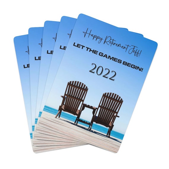 Personalized Retirement Playing Cards Retirement Gift Man or | Etsy