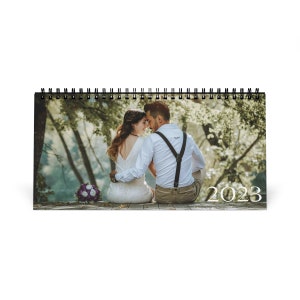 Personalized Couple's Photo Desk Calendar, Wedding Photo Desk Calendar ...