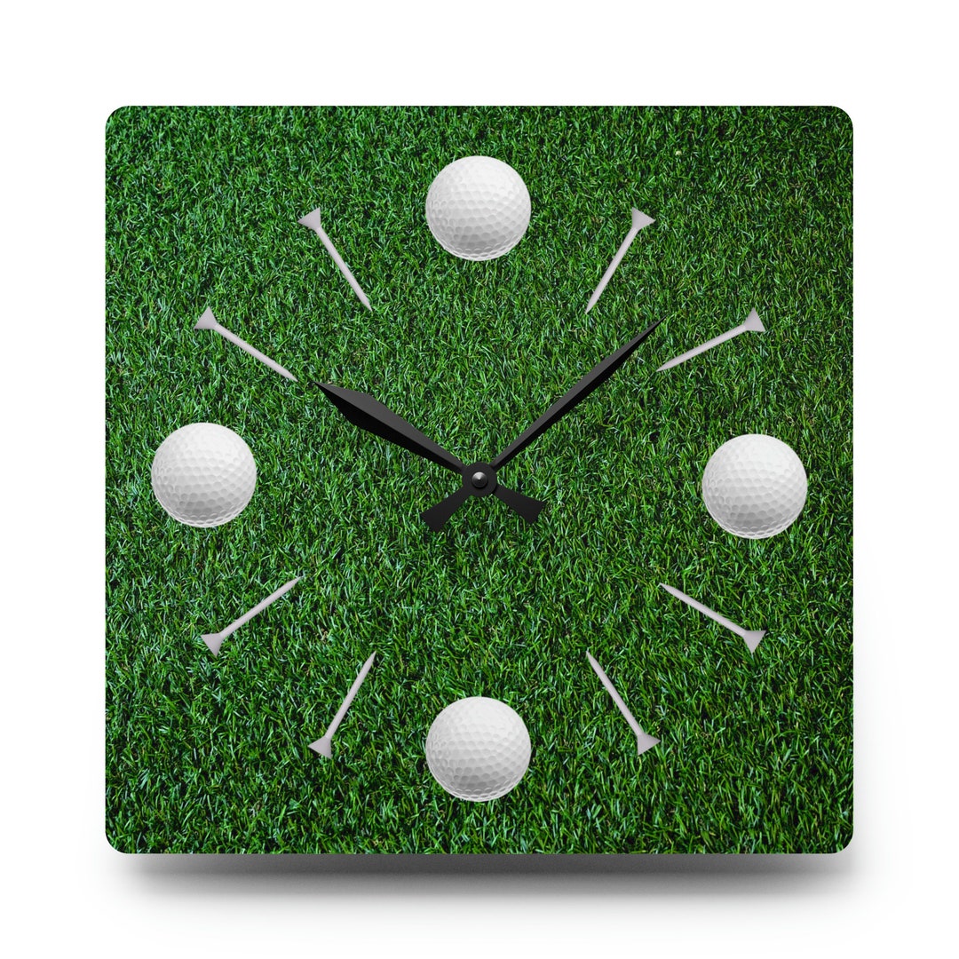 Golf Lover's Clock, Golf Ball Clock, Games Room Clock, Sport's Room ...