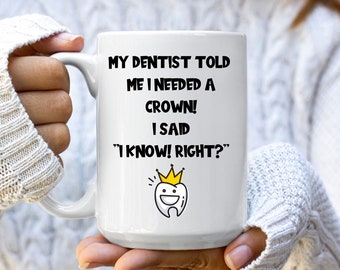 Funny Dentist Mug I Pull Out Teeth Because Punching People - Etsy