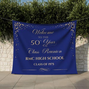 Personalized Class Reunion Banner, Reunion Sign Tapestry, Any Year ...