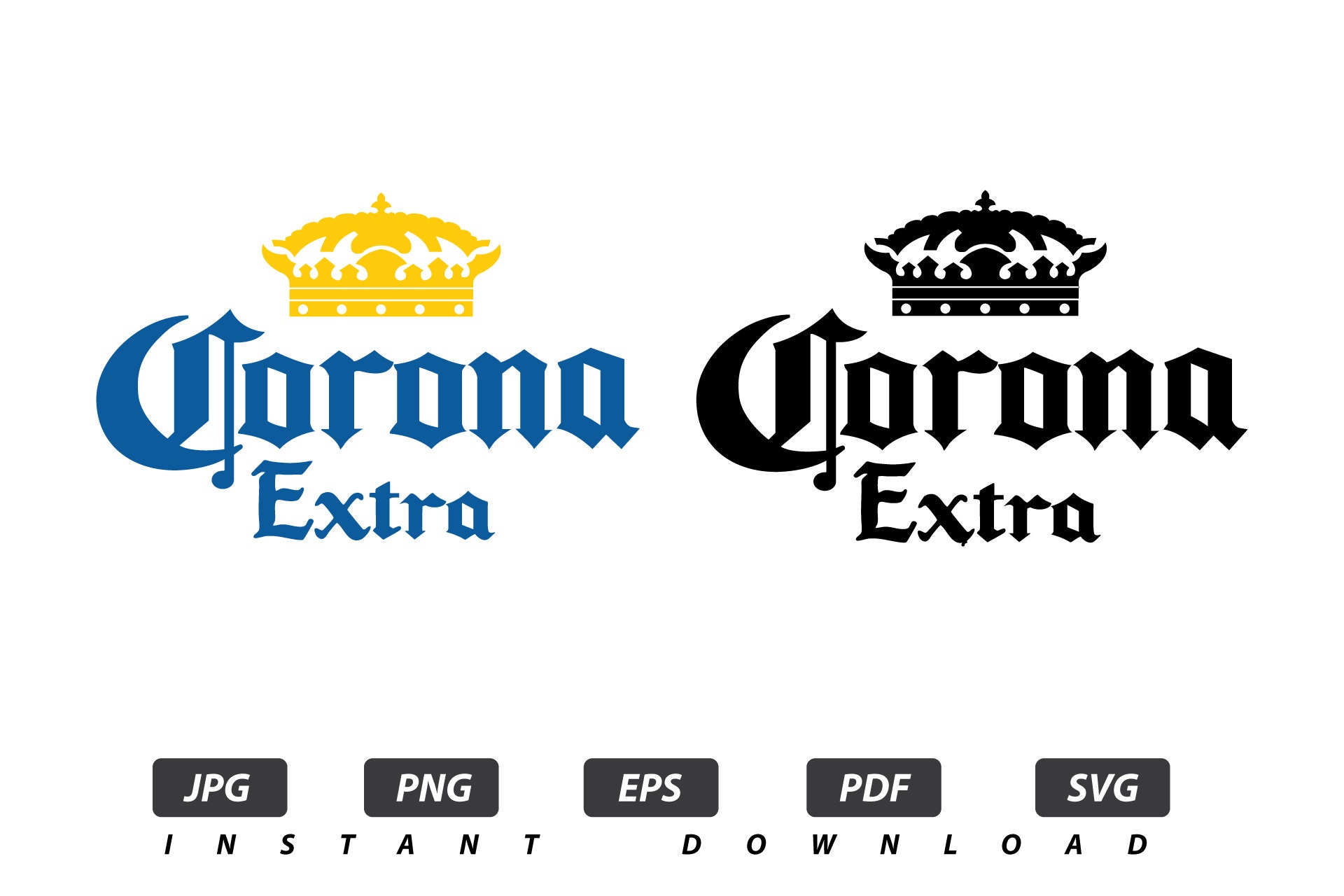 Corona Extra Vector / Instant Download / Print Cut Template / Png / Svg ...