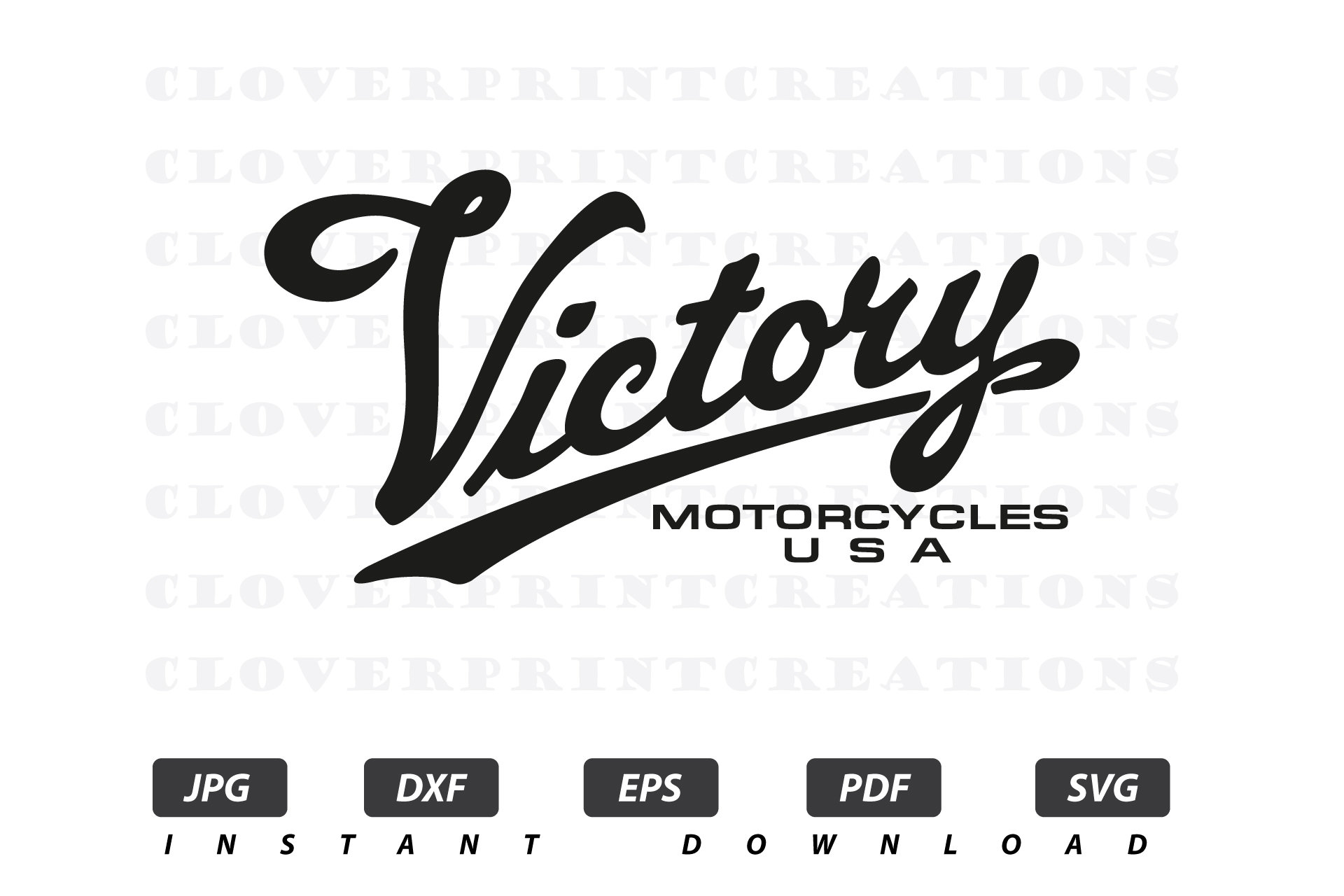 Victory Motorcycles Vector / Instant Download / Print Cut Template / DXF / SVG / EPS / Jpg / Png ...