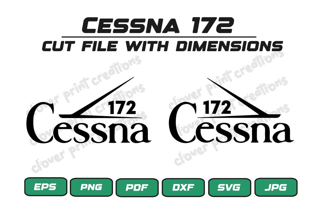 Cessna 172 Cut Template With Dimensions Instant Digital Download SVG ...