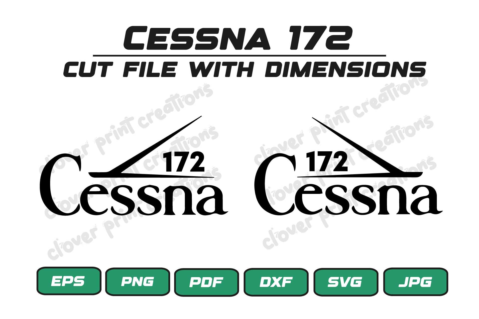 Cessna 172 Cut Template With Dimensions Instant Digital Download SVG ...