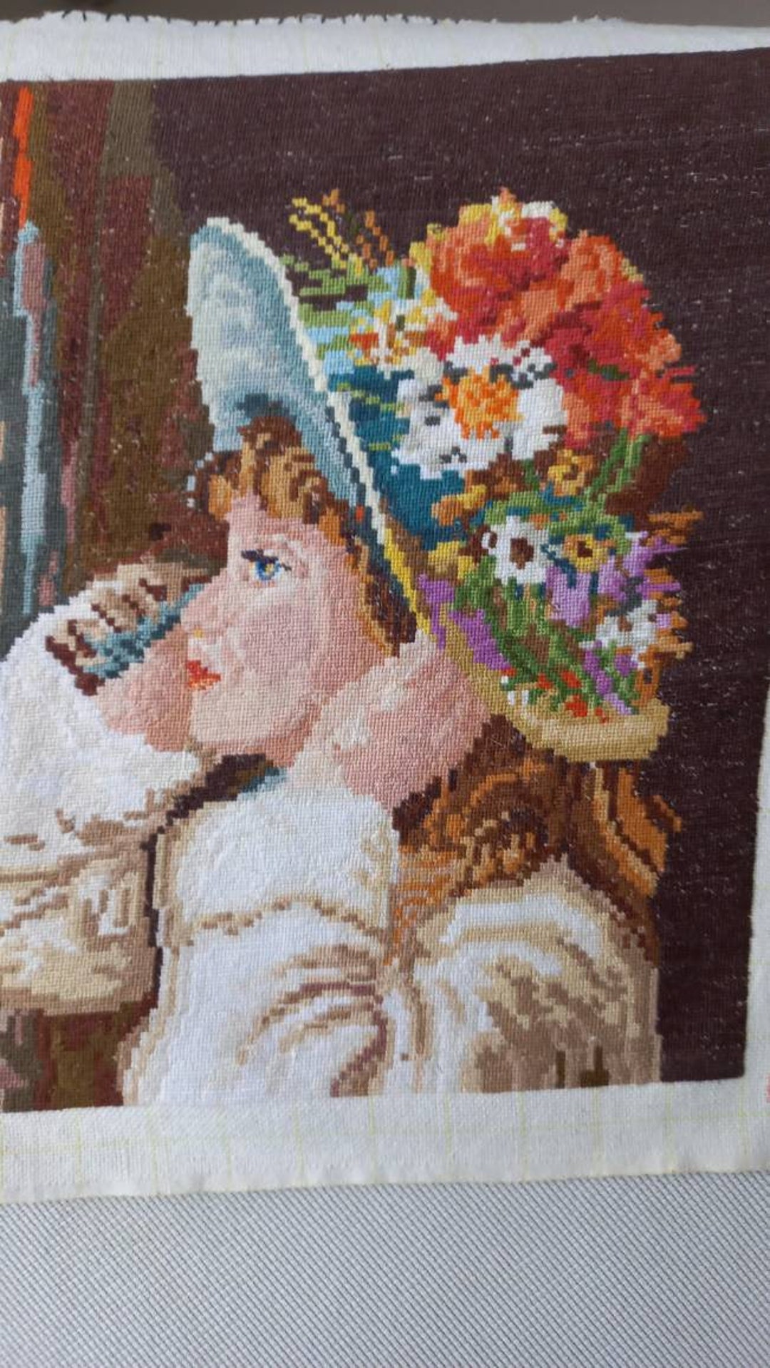 Vintage Hand Embroidered Original Wiehler Gobelin - Etsy