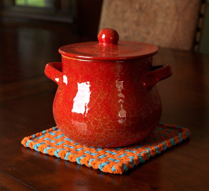 Garden Fiesta Pot Holder Hot Pad Kitchen Ware Handcrafted - Etsy
